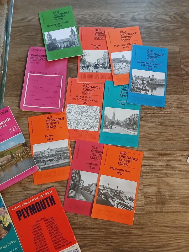 Joblot Vintage devon/ Plymouth Street Maps plus others | eBay UK