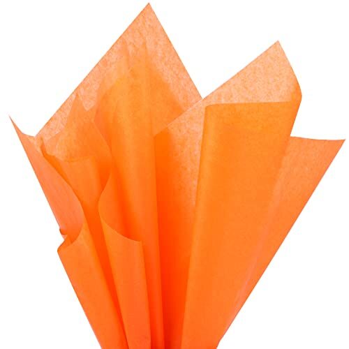 Orange Tissue Paper 20x15 inches 500pcs Gift Packaging Wrapping Tissue ...