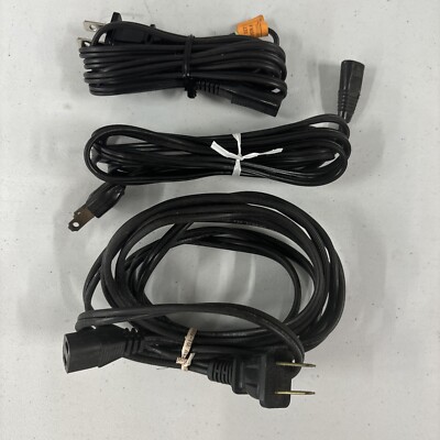 3 - Vintage AC Power Cords, 3 Different Styles | eBay