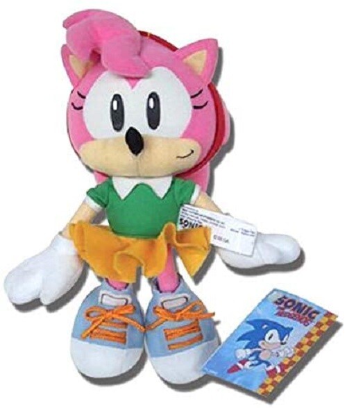 GE Animation Genuine 8" Sonic The Hedgehog Classic Amy Rose Stuffed ...