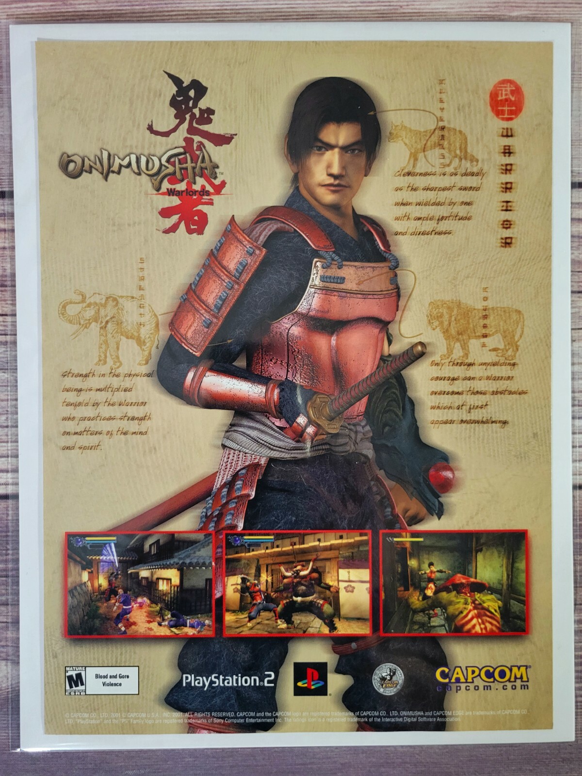 Onimusha Warlords Playstation 2 PS2 2002 Capcom Promo Ad Art Print Poster | eBay