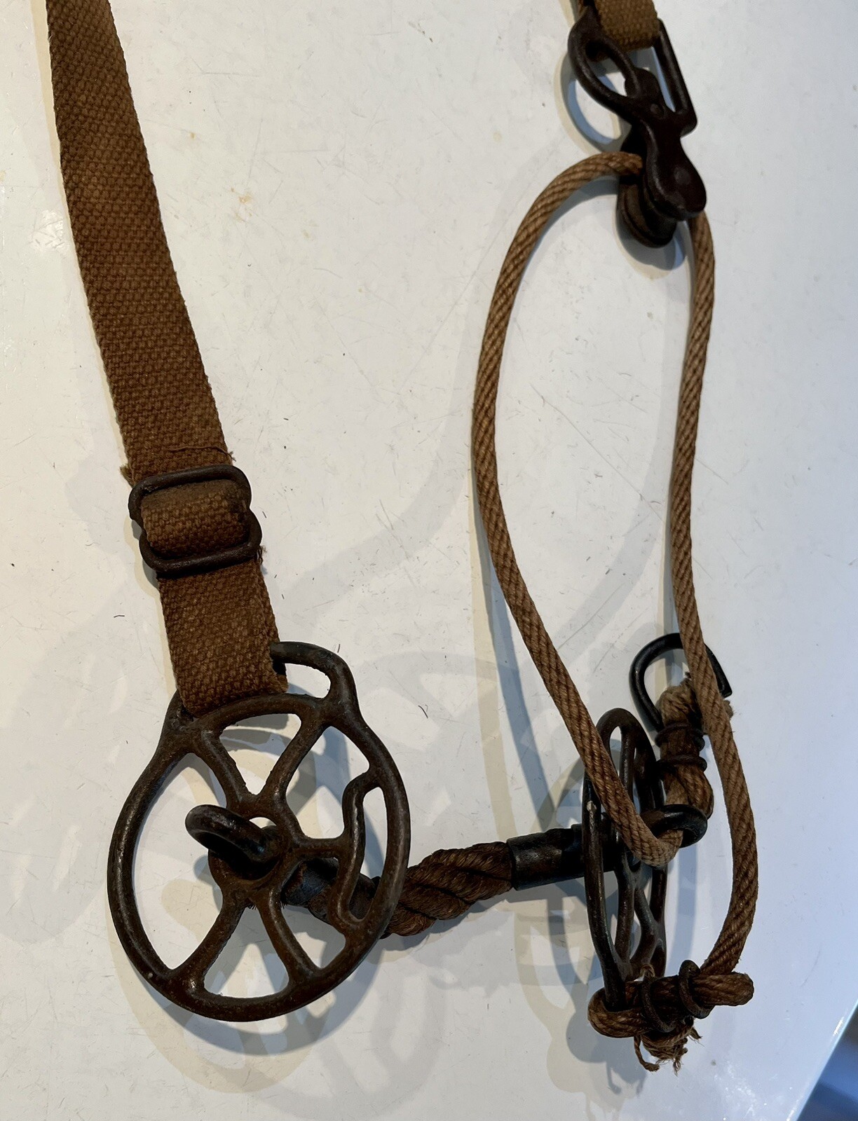 Antique Rope Bit Bridle Harness Halter Beery Design Pulley Horse ...