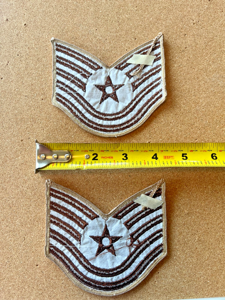 Set of 2 USAF Air Force E-6 DCU Desert Camo NEW Technical Sergeant Rank ...