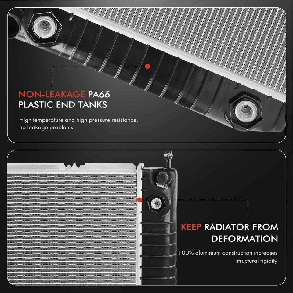 Aluminum Radiator w/ Trans. Oil Cooler for Chevrolet Express 3500 G20 ...