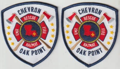 Chevron Oak Point LA. EMR Fire Rescue patches shipped from Australia | eBay