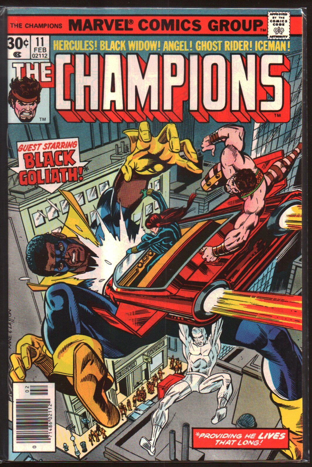 The Champions #11 VF/NM 9.0+ 1977 Marvel Comics Hercules|Iceman|Ghost ...