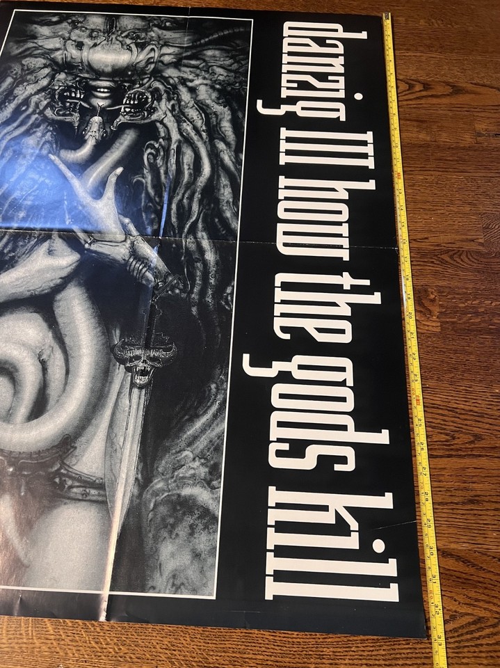 DANZIG III - HOW THE GODS KILL vintage poster 23"x33" H.R. Giger 1992 ...