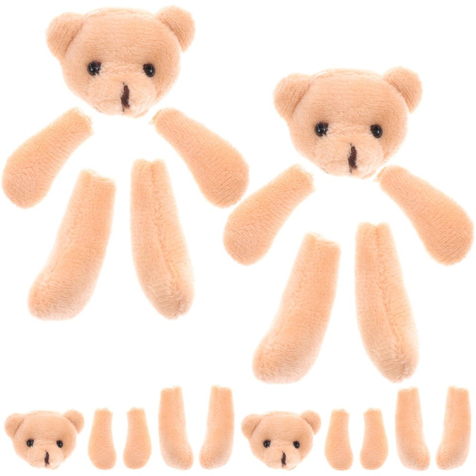 4 Pcs Miniature Bear Figurines Craft Bears Figures Clothing Accessories ...