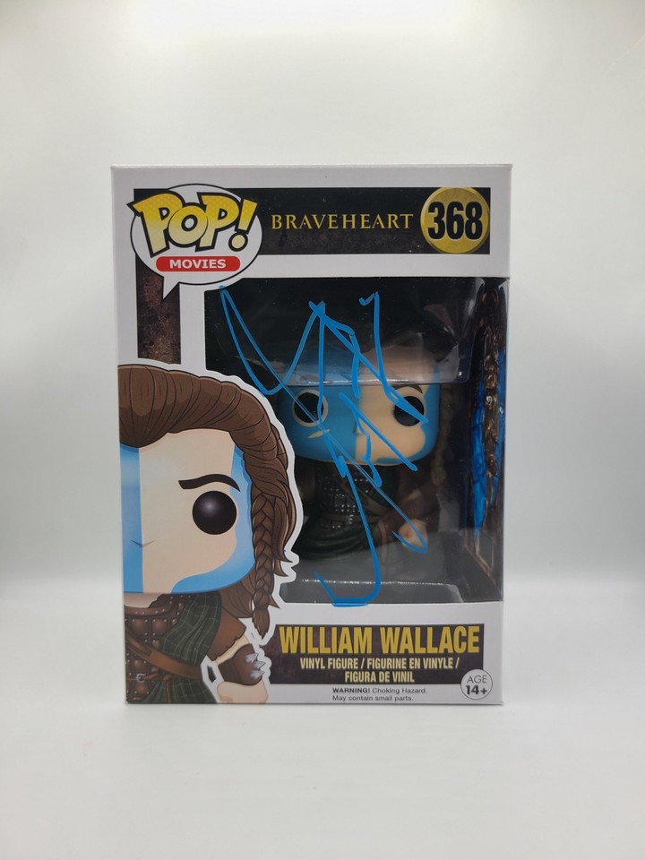 Funko Pop! Movies Braveheart William Wallace Signed Mel Gibson COA #368 ...