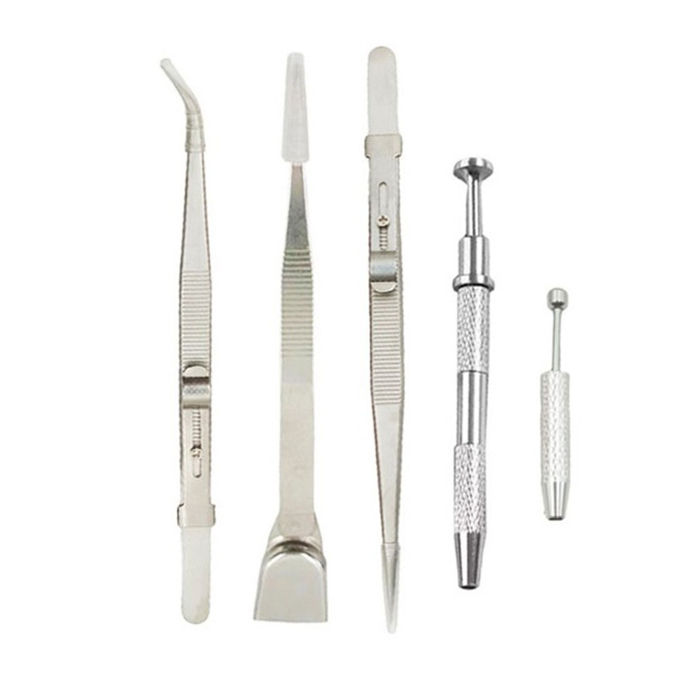 Jewelry Tweezers Pick-up Tool Set Pronged Gripping Spatula Head Easy To ...
