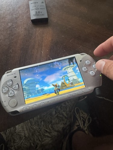 Sony PlayStation Portable PSP-3001 Silver Console & Game! | eBay