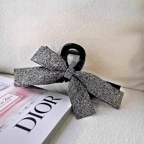 Fashion Shiny Rhinestone Bow Hair Clip Hair Rope Crystal For Women ...