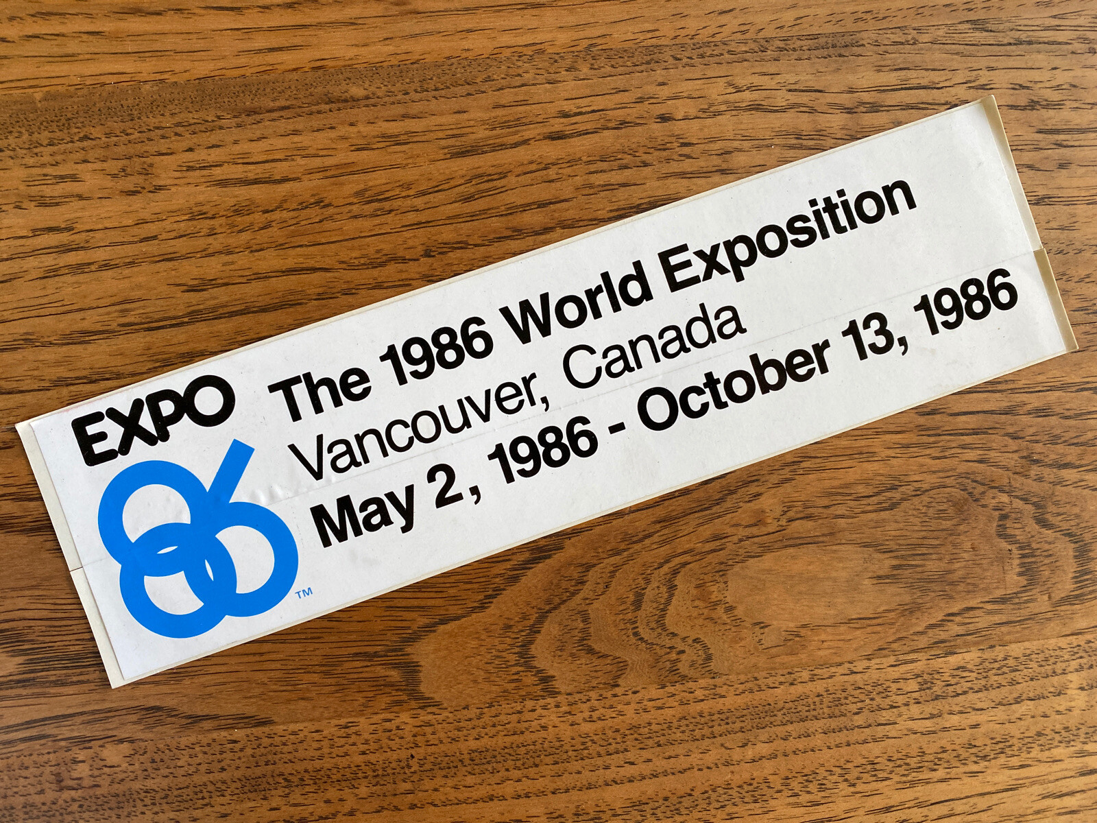 Vintage Expo 86 The 1986 World Exposition Vancouver Canada Decal Bumper ...