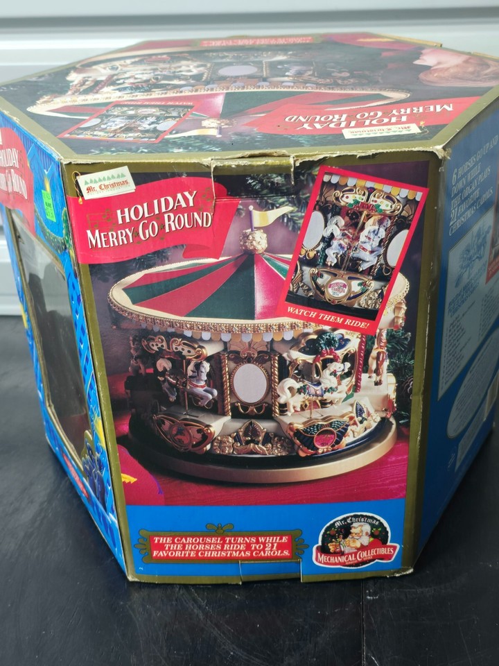 Mr Christmas Holiday Merry Go Round Carousel PLEASE READ | eBay
