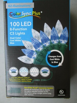 String Lights EZ Illuminations Color Sync Plus 100 LED 8 Function C3 ...