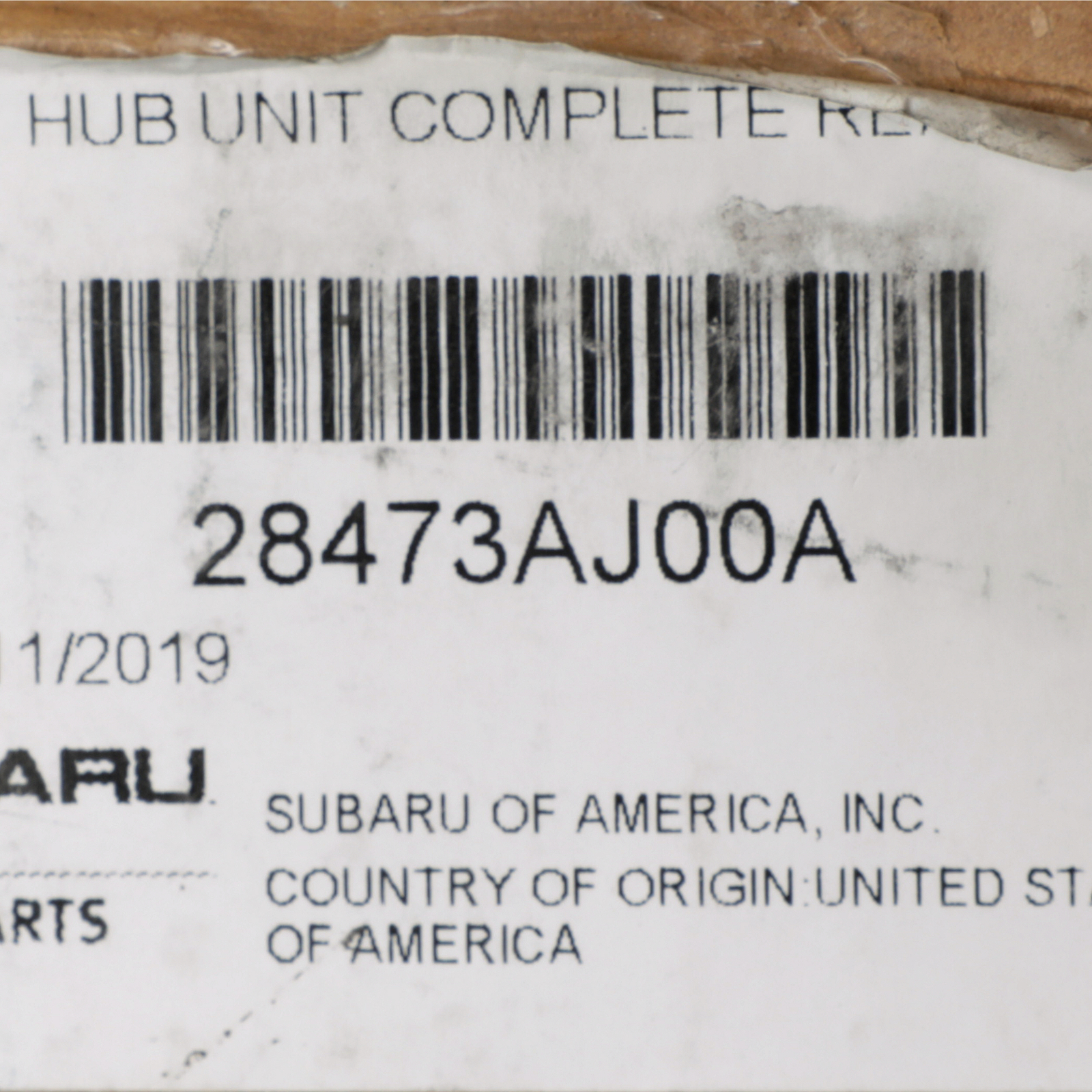 2011 Subaru Legacy Rear Hub Wheel Bearing for sale online | eBay
