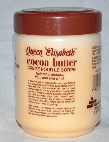 Queen Elizabeth Cocoa Butter Soothes and Softens Hand and Body Cream ...