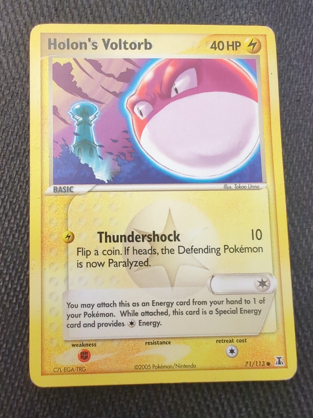 Pokémon TCG Holon's Voltorb EX Delta Species 71/113 Regular Common for ...