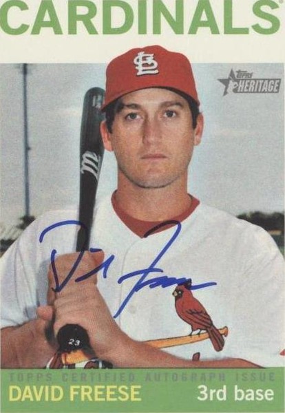 2013 Topps Heritage - Real One Autographs #ROA-DF David Freese (AU) for ...