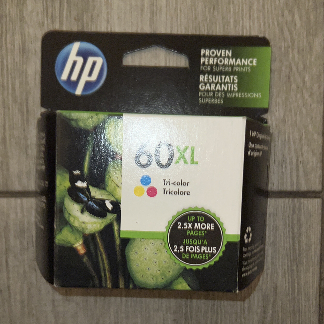 HP GENUINE 60XL TRI-COLOR INK (RETAIL BOX) PHOTOSMART C4740 C4750 C4780 ...