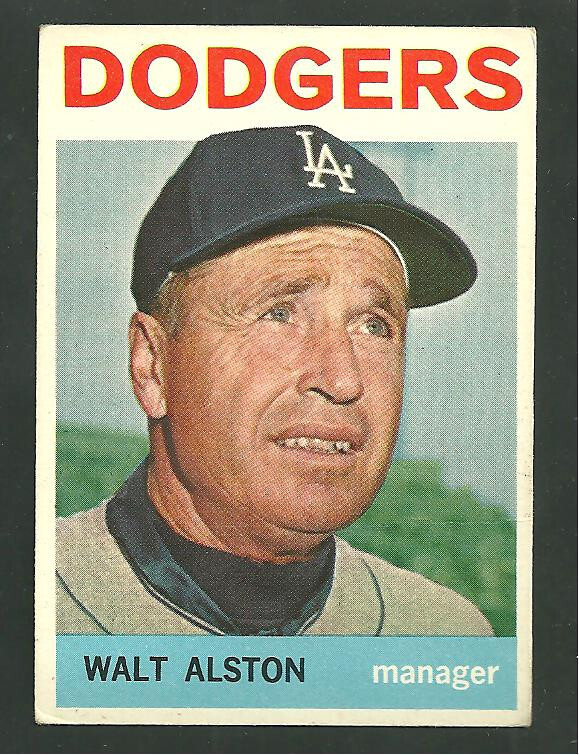 1964 Topps #101 Walt Alston Vintage Baseball Card MLB Los Angeles ...
