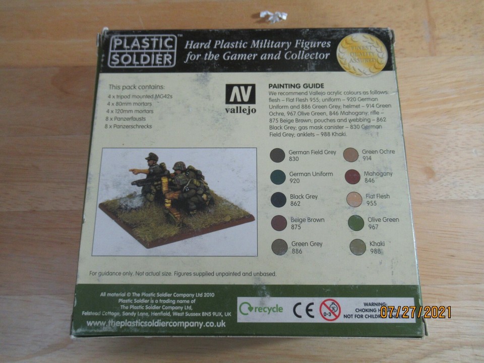 Plastic Soldier #WW2015005 Late War German Infantry Heavy Weapons 15mm ...