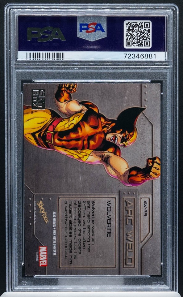 72346881 Wolverine 2021 Marvel X-Men Metal Universe AW28 Arc Weld PSA 9 ...