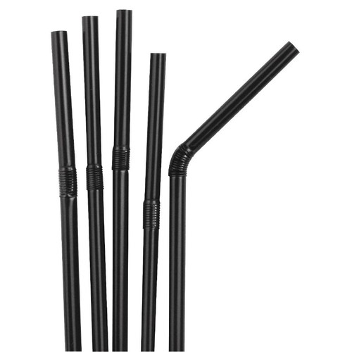200 Black flexible straws - Flexi Straw - Soda Straw - Free Post - 21 ...