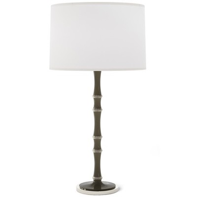 Robert Abbey Kane 1Lt Table Lamp, Smokey Taupe/Nickel/Ascot White Shade ...