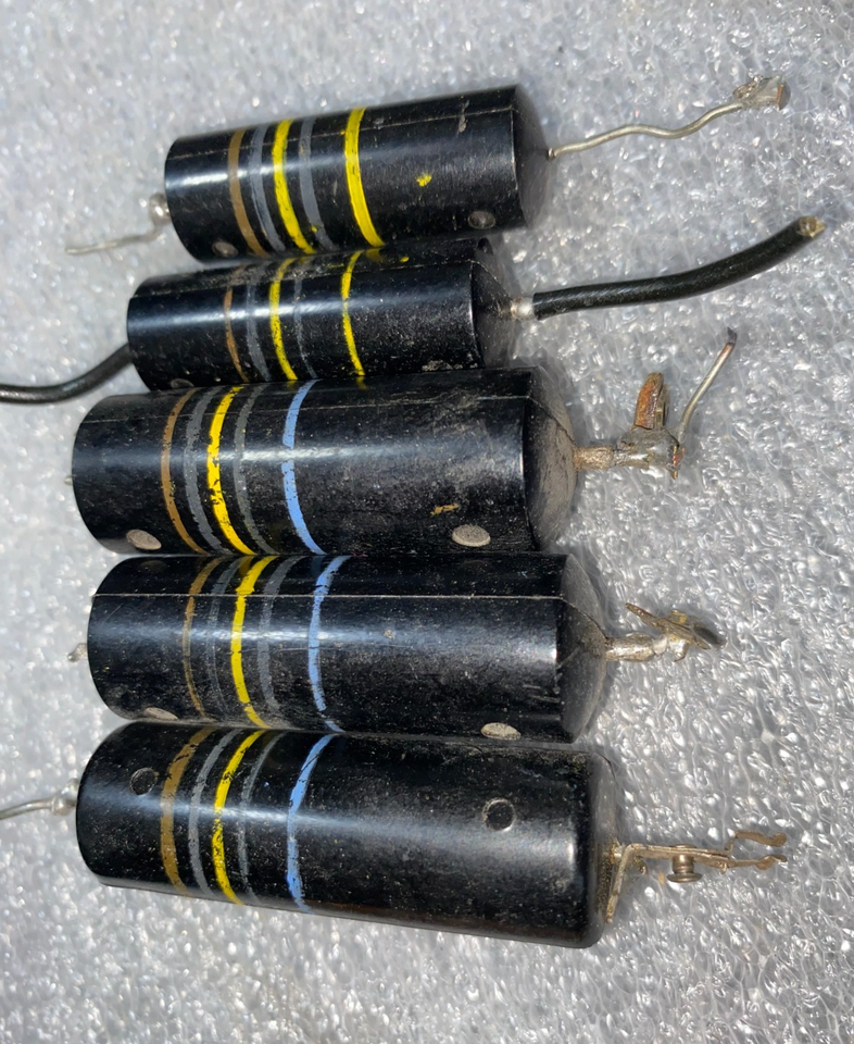 5pcs Sprague Bumble Bee .1 uf 600V 400V PIO Capacitors Tube Tone Caps ...