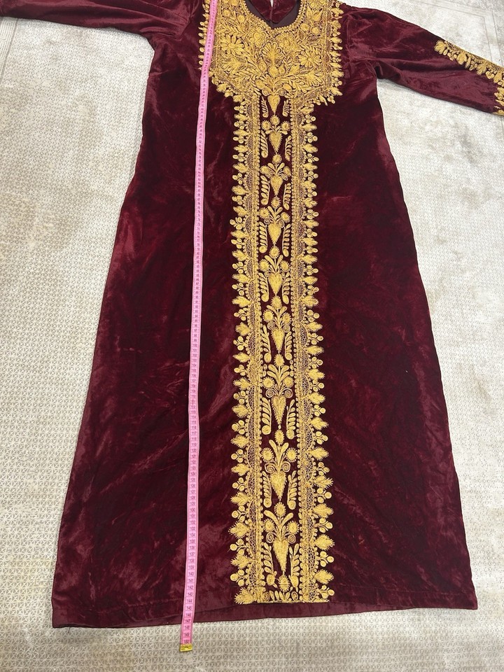 Palestinian Tradition Arabic dress Machine embroidered thobe- Tatreez ...