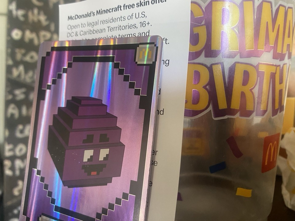 Grimace Egg Unused Code Grimace Shake Minecraft Movie McDonalds Happy ...