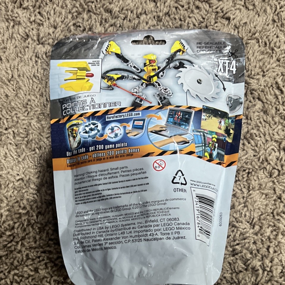 LEGO Hero Factory XT4 6229 Breakout Complete Set 39 Pieces Foil Pack ...