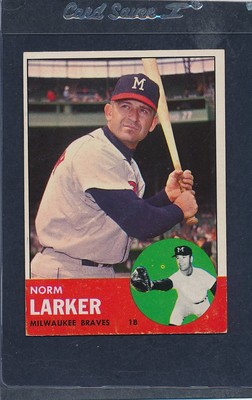 1963 Topps #536 Norm Larker Braves EX 63T536-90316-7 | eBay