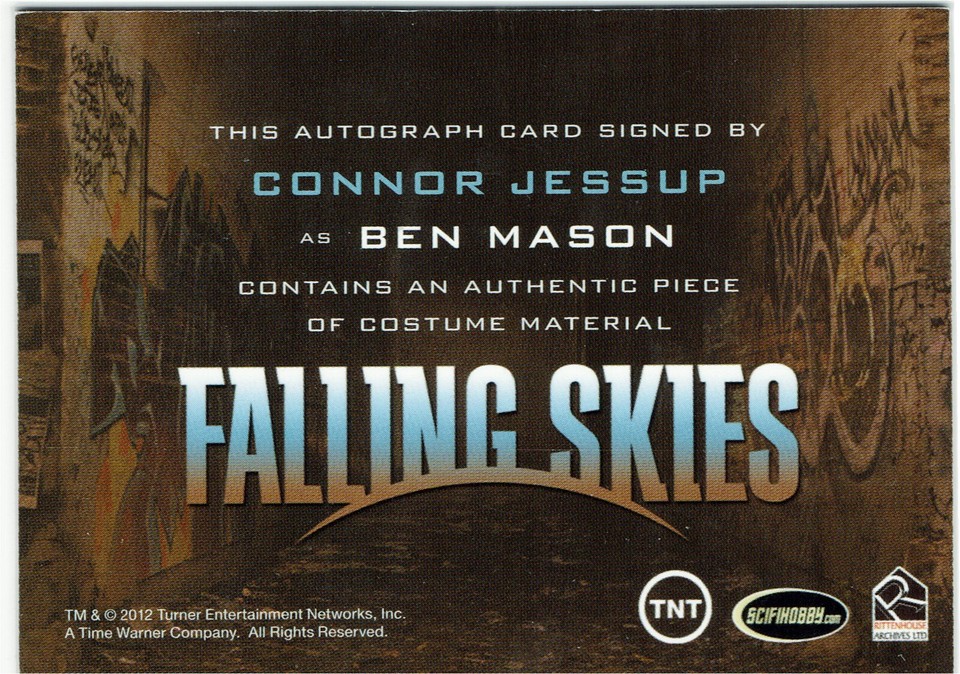 Falling Skies Season 1 Autograph Relic Costume Card Connor Jessup as ...