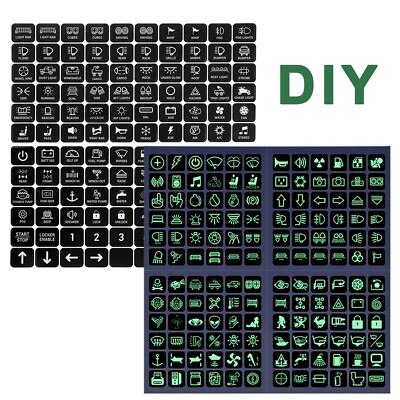 10PCS LED Light Button Switch Stickers for Car Boat Window Switches ...