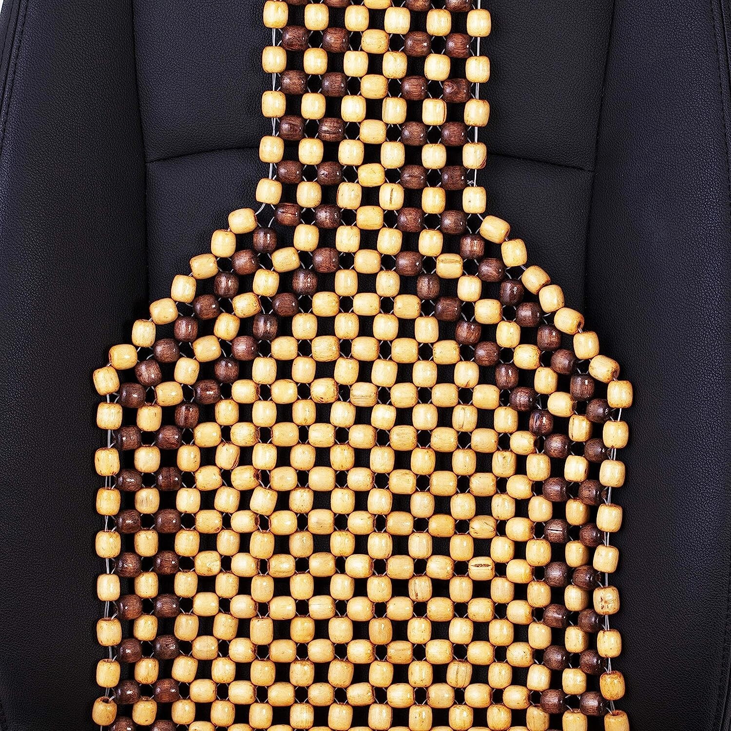 Brown Wooden Bead Beaded Massage Comfy Seat Cushion Cover X1 Taxi ...
