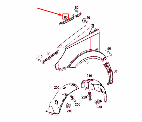 MERCEDES-BENZ SPRINTER 906 FRONT LEFT FENDER TOP SUPPORT A9066230525 ...