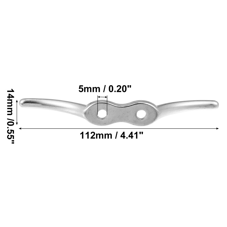 Universal Pack (1) 4 Inch Stainless Steel Flagpole Cleat Hook Boat Deck ...