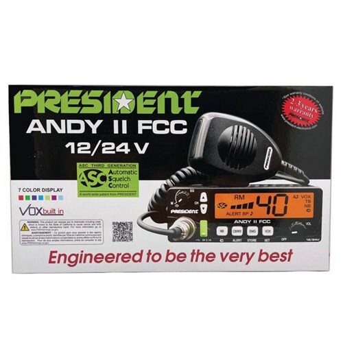 NEW PRESIDENT ANDY 11 CB RADIO COMPACT WITH WEATHER CHANNELS | eBay