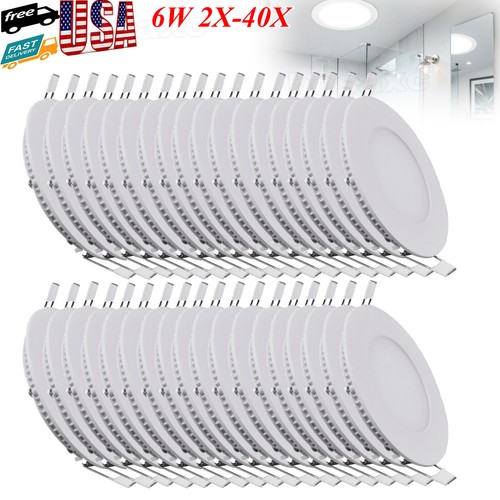 4Inch LED Ceiling Lights Ultra-Thin Recessed Retrofits Kit 6000K ...