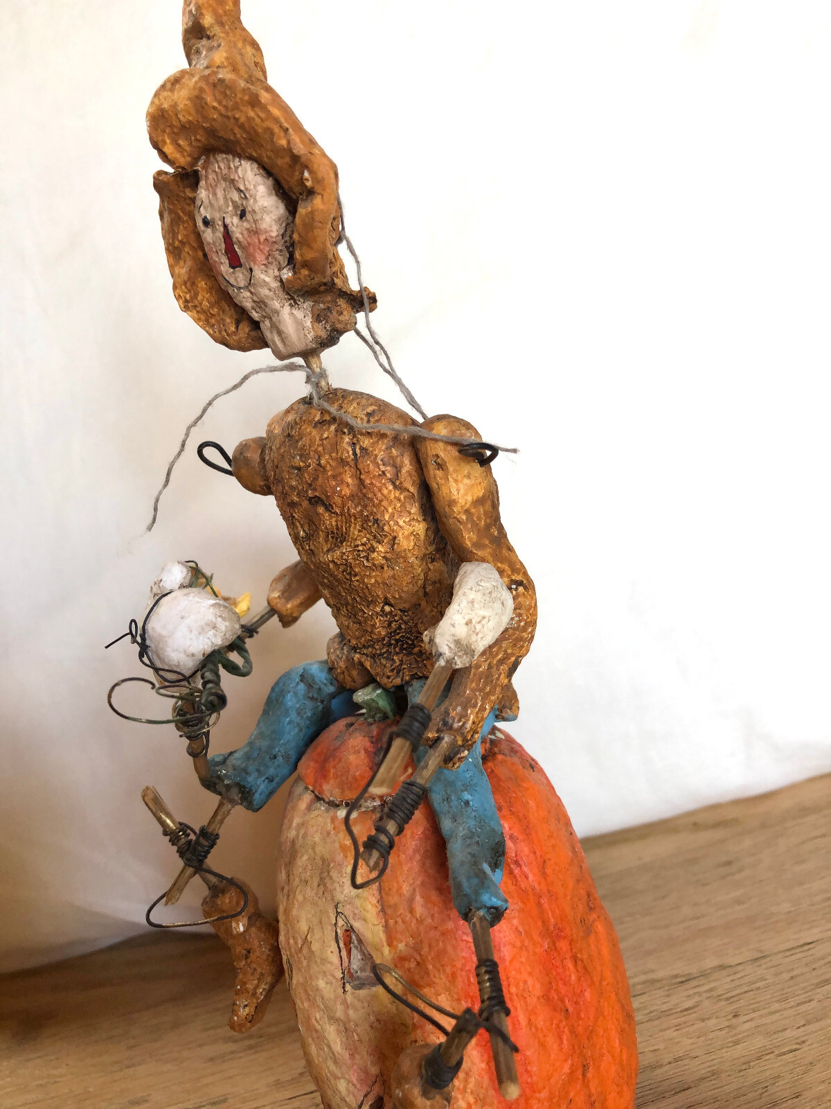 Debbee Thibault" Scarecrow on a Pumpkin " Figurine Signed Limited ...