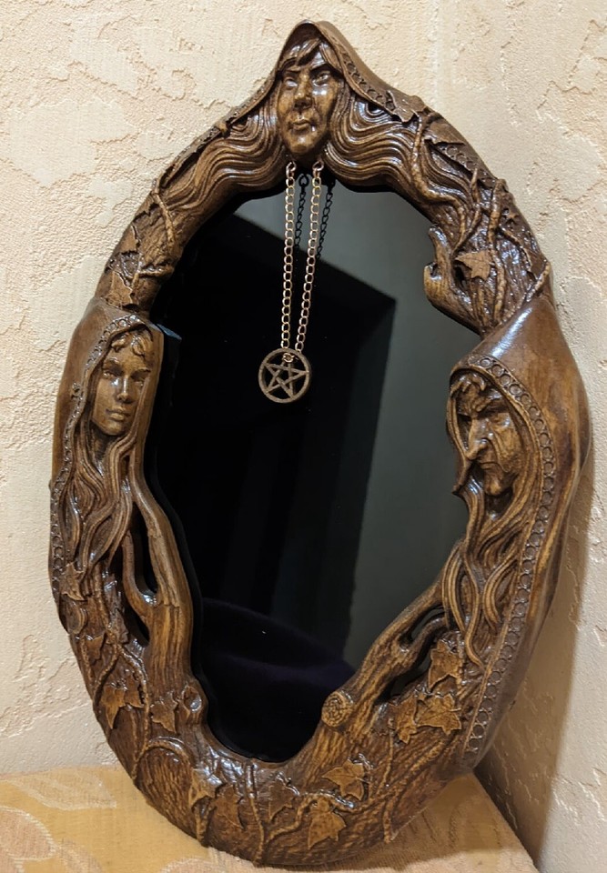 Magic Gothic mirror with wood frame. Witch mirror. | eBay