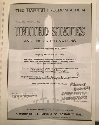 1965 The Harris Freedom Album US & UN - 12 pages only - with 52 stamps ...