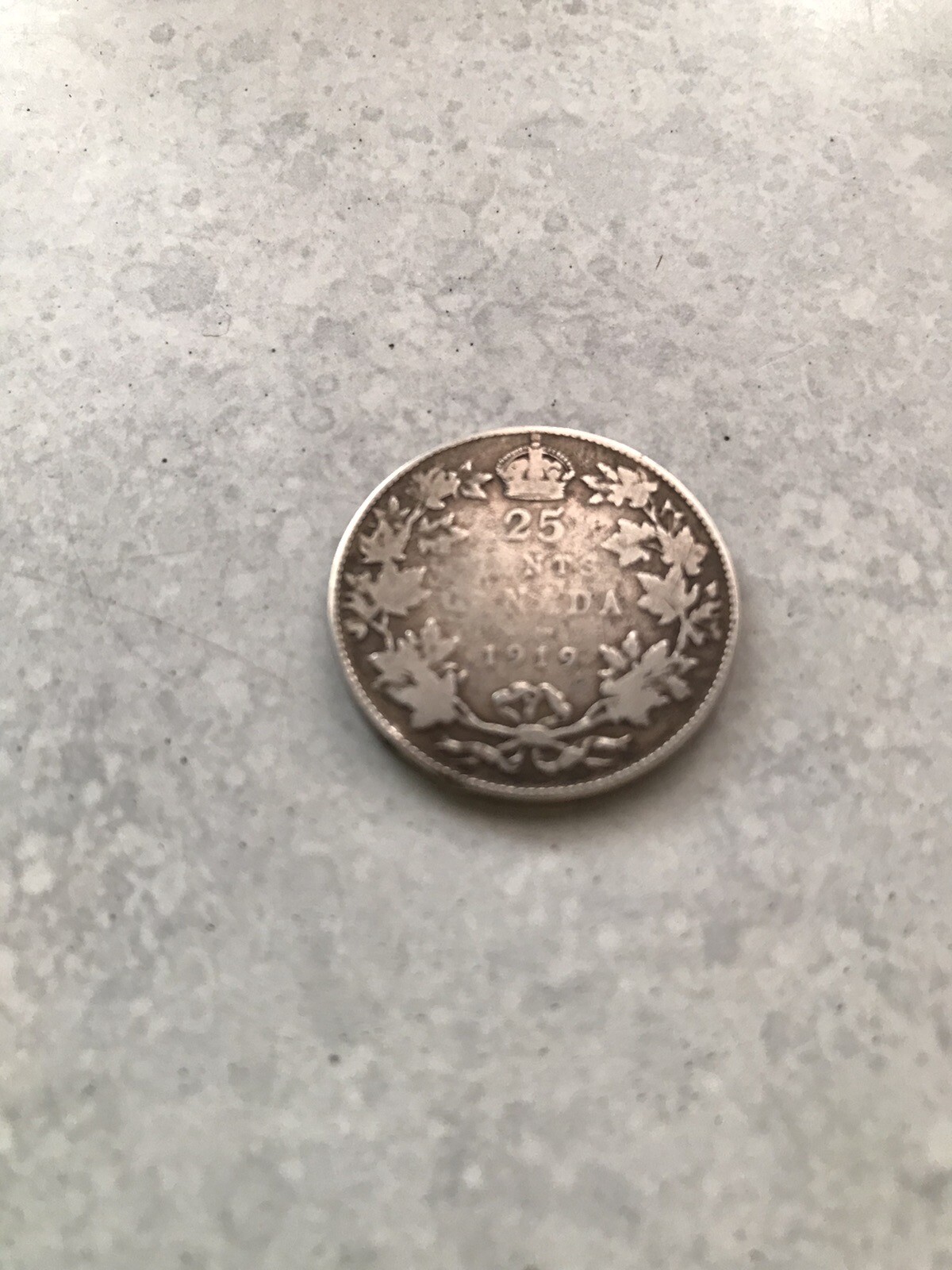 RARE - 1919 - 25 Cent Candian "GEORGIVS V DEI GRA REX ET IND IMP" Coin ...