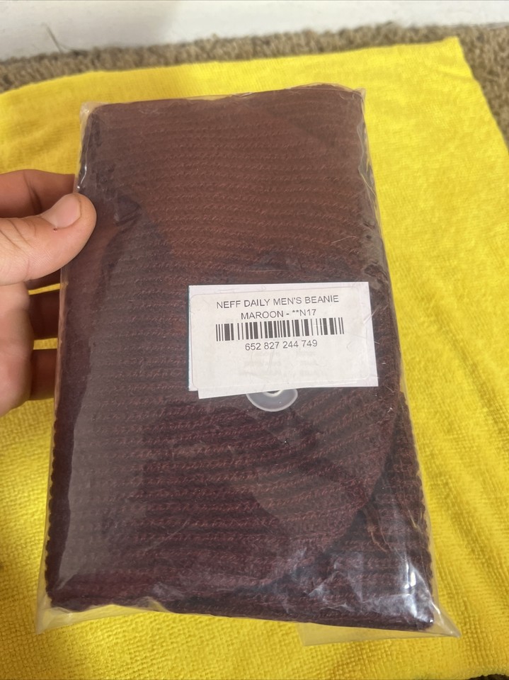 Neff Daily Beanie Maroon Burgundy Dark Red Neff Hat Cap Soft Ones Size ...