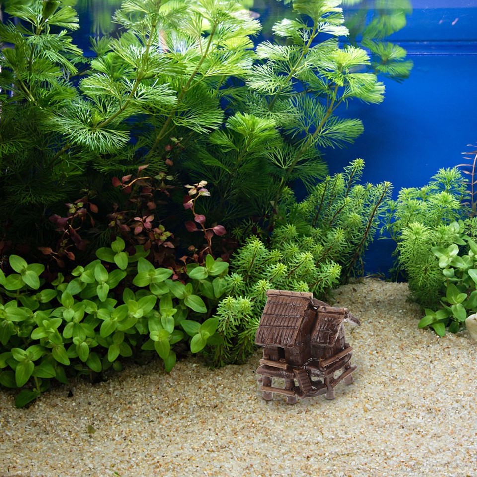 3 Pcs Fish Tank Cottages Ceramic Aquarium Decorations Ornaments Crafts ...