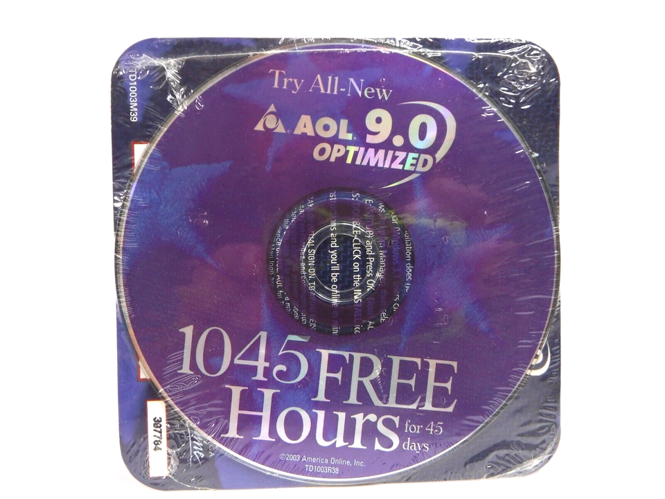 Vintage AOL 9.0 Optimized Disc CD Disk America Online Collectible ...