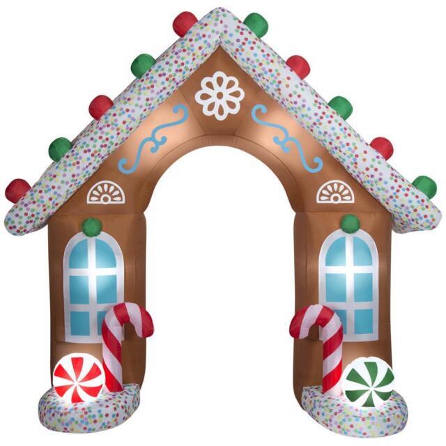 Holiday Time 9 ft Inflatable Archway Gingerbread House for sale online ...