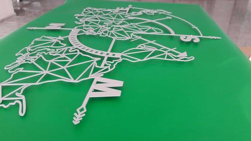 Metal World Map Continents,Wall Art,Home Office Decoration,Mix Color ...
